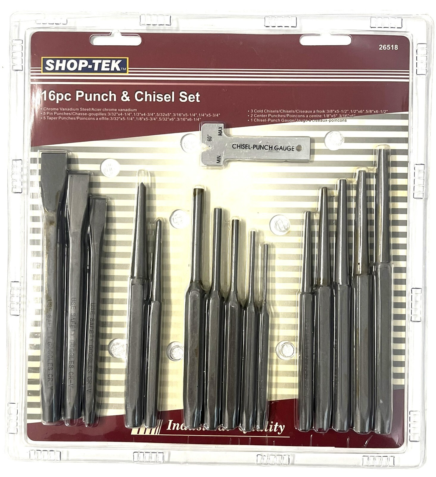 16-Pieces Mechanics Steel Metal Punch & Chisel Tool Set | eBay