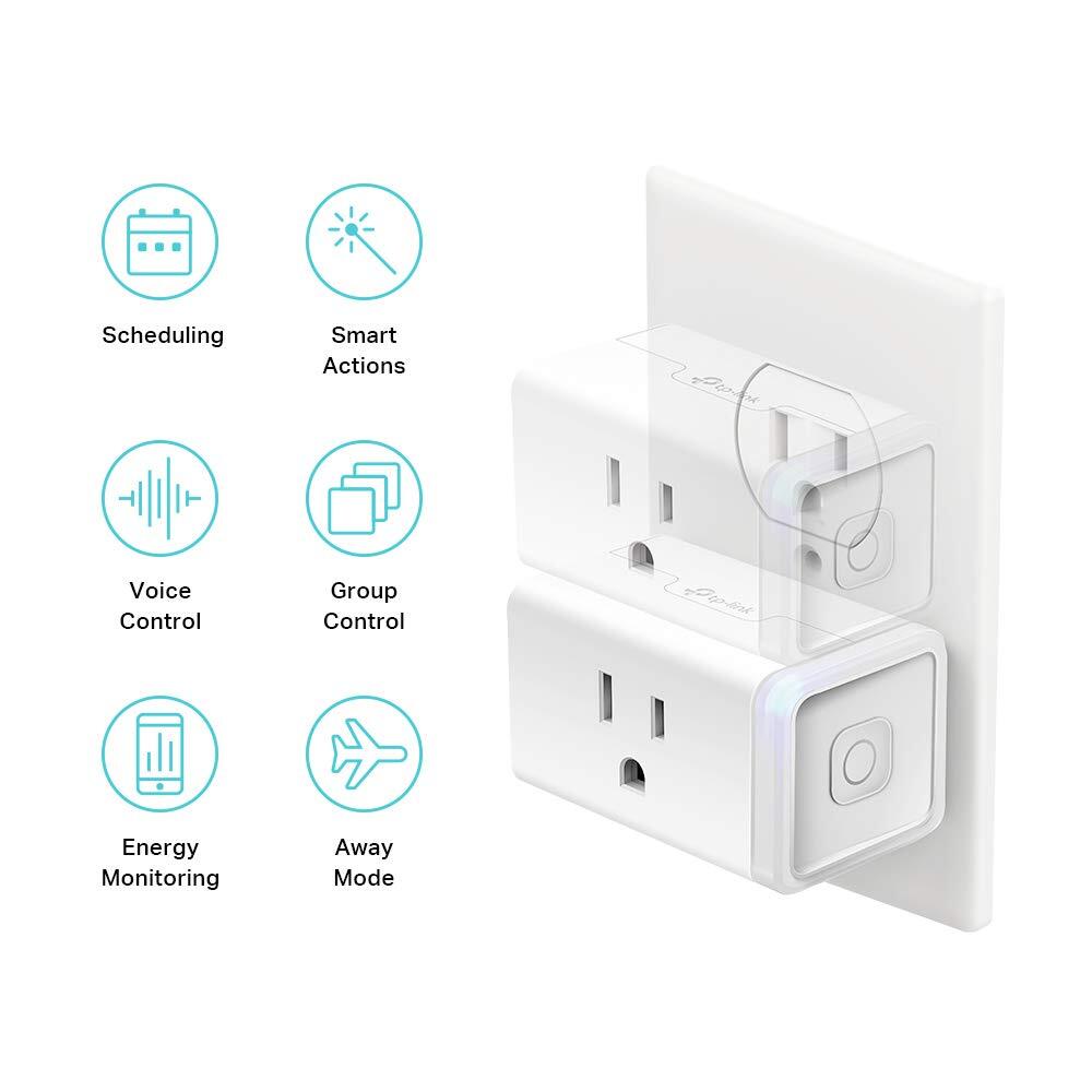 Kasa Smart Plug Mini with Energy Monitoring, Smart Home Wi-Fi Outlet ...