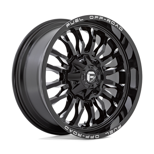 Set 4 20" Fuel D795 Arc 20x9 5x5.5 5x150 Gloss Black Milled Wheels 1mm ...