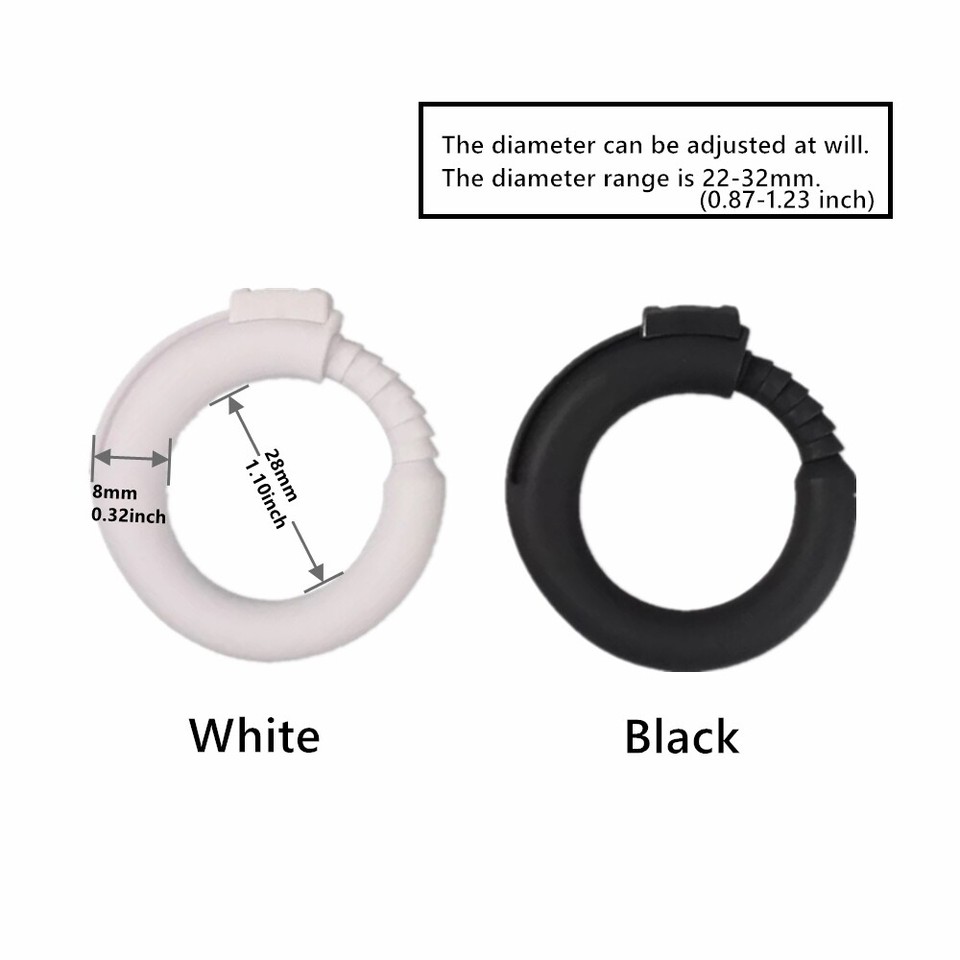 Male Adjustable Silicone Penis Cock Ring Enhancer Prolonging Delay ...