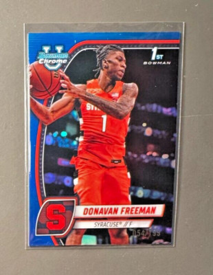 2024-25 Bowman University Chrome Donovan Freeman 1st Bowman Blue ...