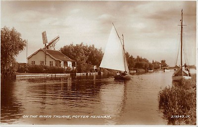 BR98581 valentine 219943 thurne potter heigham real photo ship windmill ...