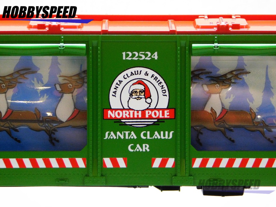 MTH RAILKING CHRISTMAS SANTA'S SLEIGH ACTION CAR freight O GAUGE 30 ...