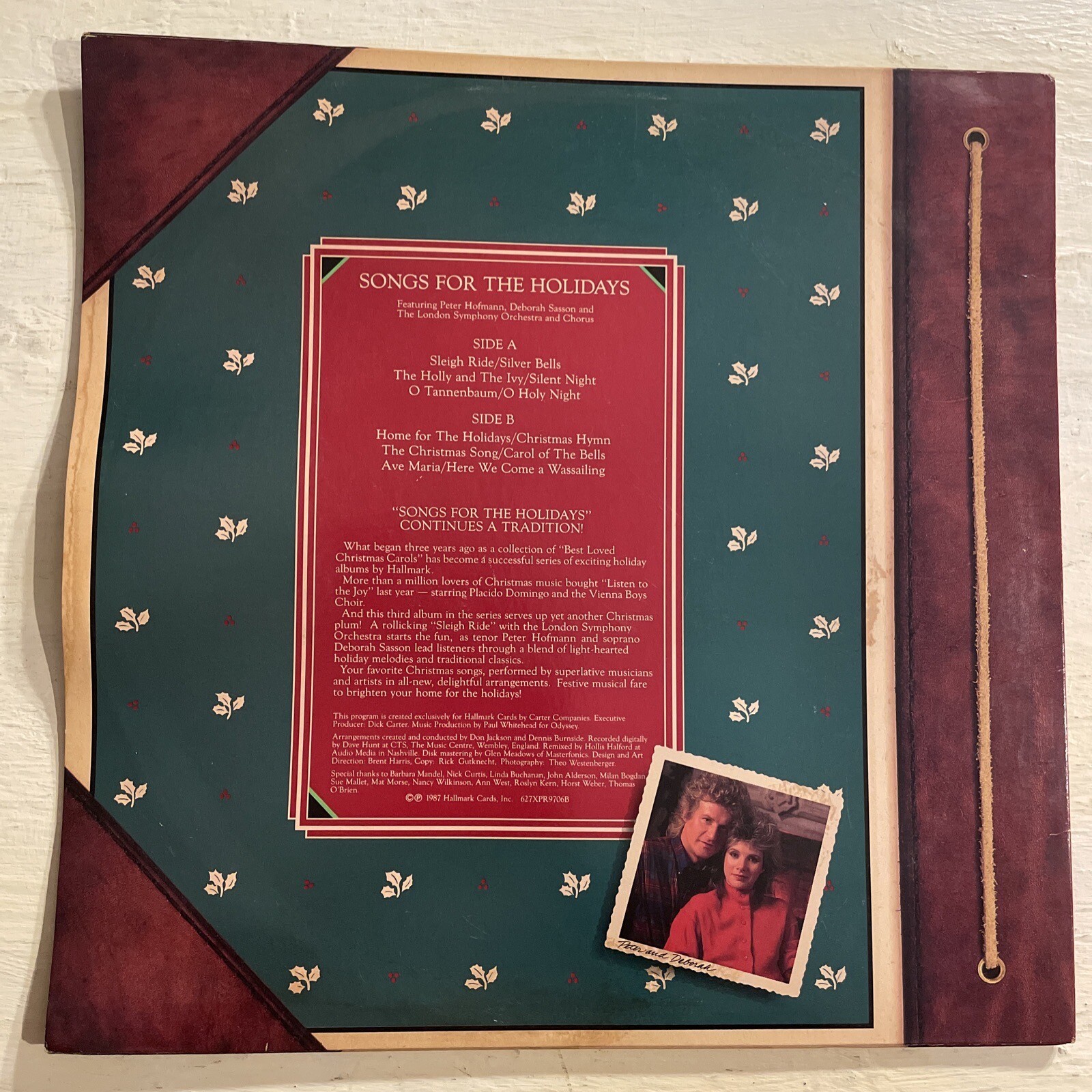 Hallmark Presents Songs For The Holidays Various LP 1987 Christmas EX ...