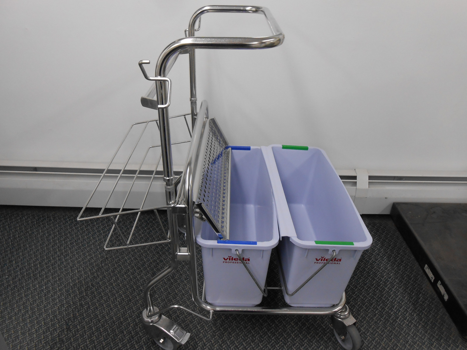 VILEDA 20L DOUBLE BUCKET TRANSPORT CART | eBay