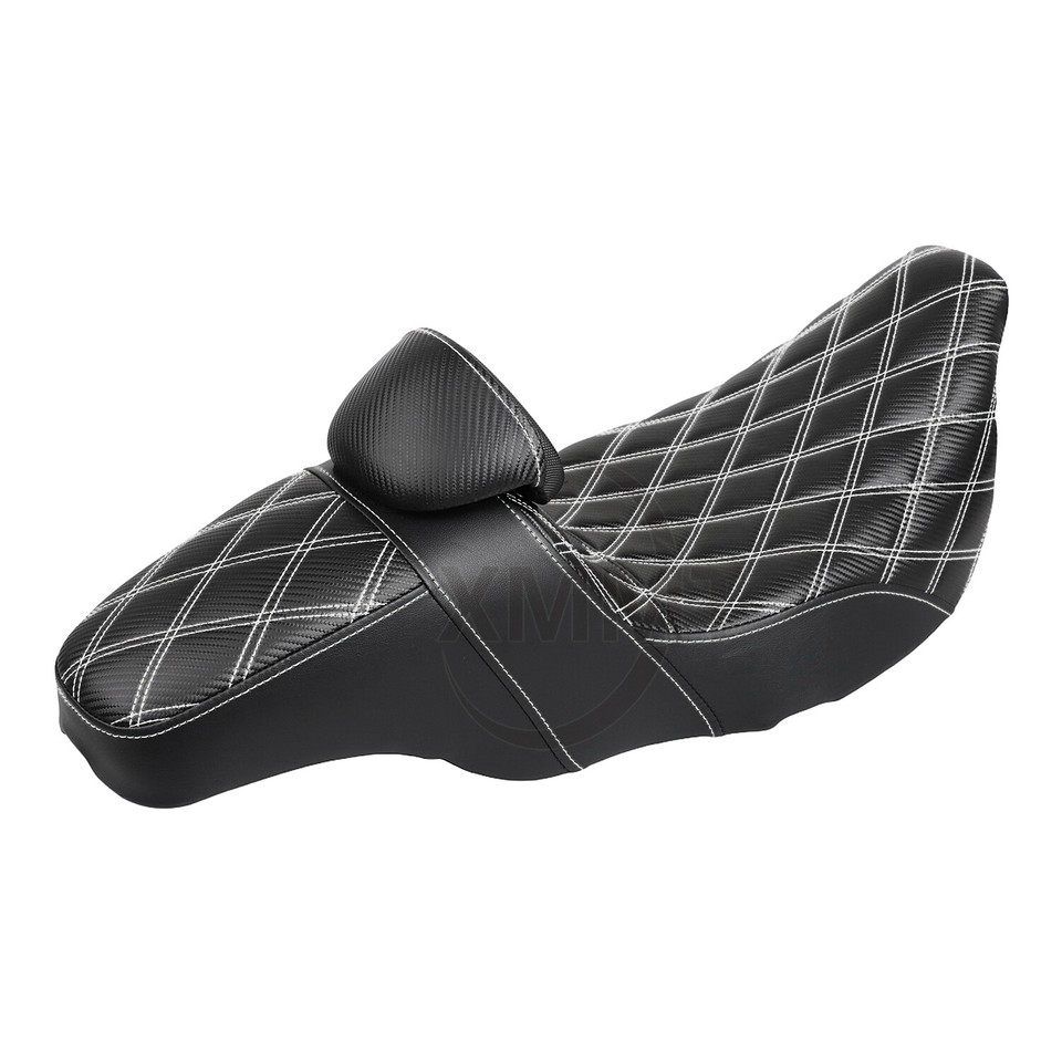 2008-2023 Harley Touring Glide Extended Reach White Lattice Stitch Step ...