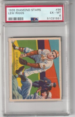 1935 Diamond Stars Lew Riggs #96, PSA EX-MT 6 | eBay
