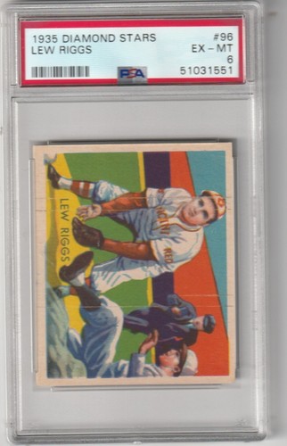 1935 Diamond Stars Lew Riggs #96, PSA EX-MT 6 | eBay
