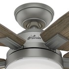 Hunter Fan 52 in Contemporary Matte Silver Ceiling Fan with Light Kit ...