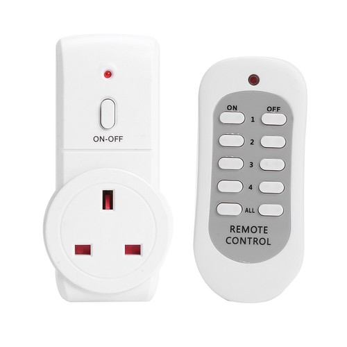 UK Plug 230V 10A Wireless Remote Control Light Switch Remote Socket ...