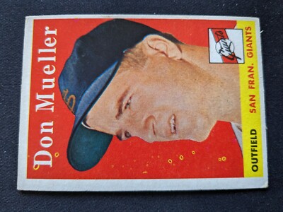 1958 Topps Baseball Card # 253 Don Mueller - San Francisco Giants (VG ...