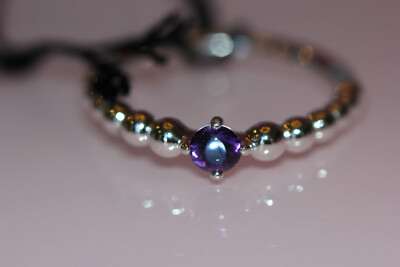 AUTHENTIC PANDORA 2020 PURPLE TOPAZ BEADED RING FEBRUARY 198867C03 ...