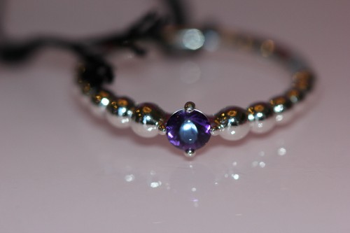 AUTHENTIC PANDORA 2020 PURPLE TOPAZ BEADED RING FEBRUARY 198867C03 ...