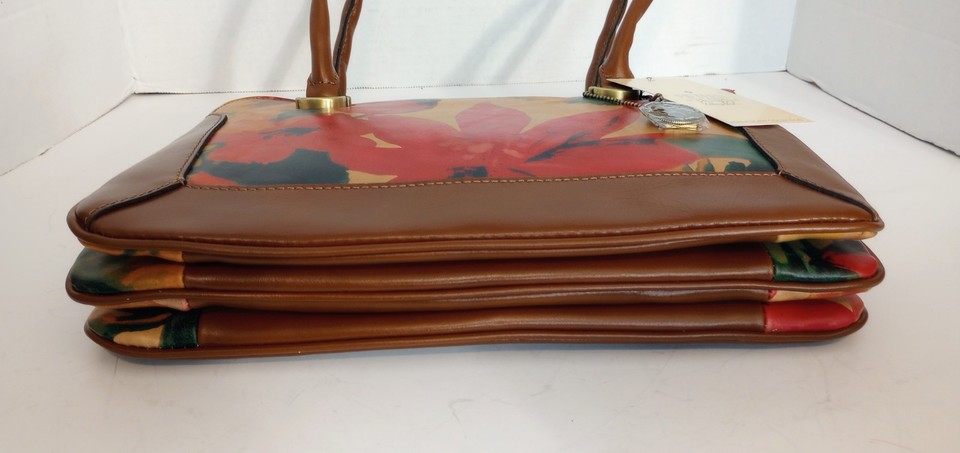 NWT Patricia Nash Leather Malvizza Shoulder Bag Satchel In Spring Multi ...