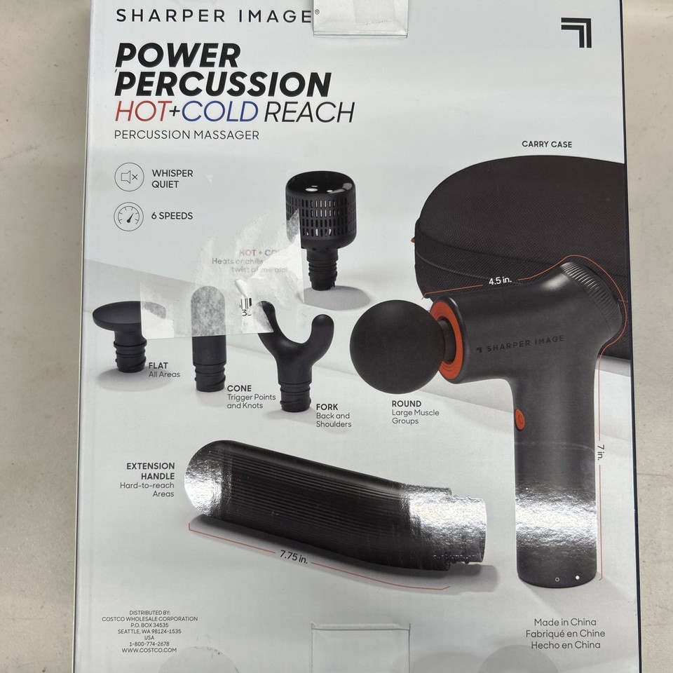 Sharper Image Power Percussion Hot + Cold Reach Percussion Massager | eBay
