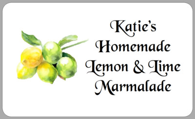 Lemon & Lime Marmalade Stickers Personalised Jar Labels for Homemade ...