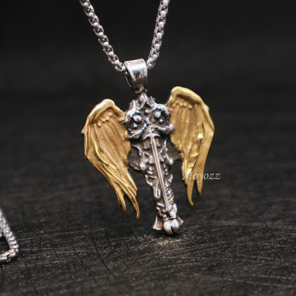 Patron Saint St Michael Archangel Irish Celtic Cross Talisman Pendant ...