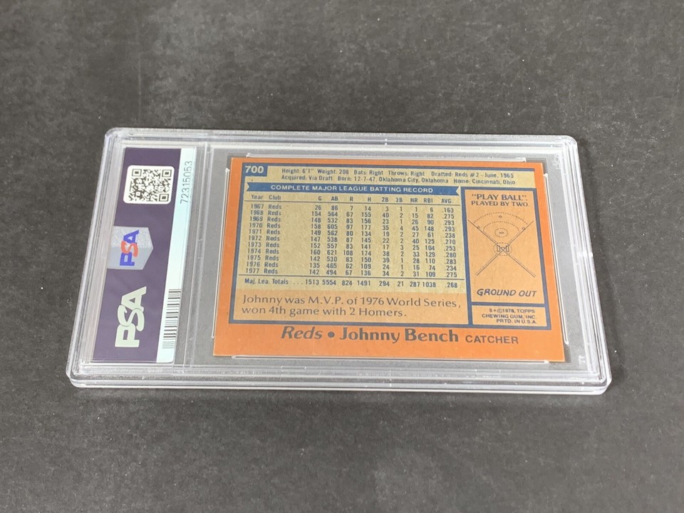 1978 TOPPS # 700 JOHNNY BENCH PSA 5 EX | eBay