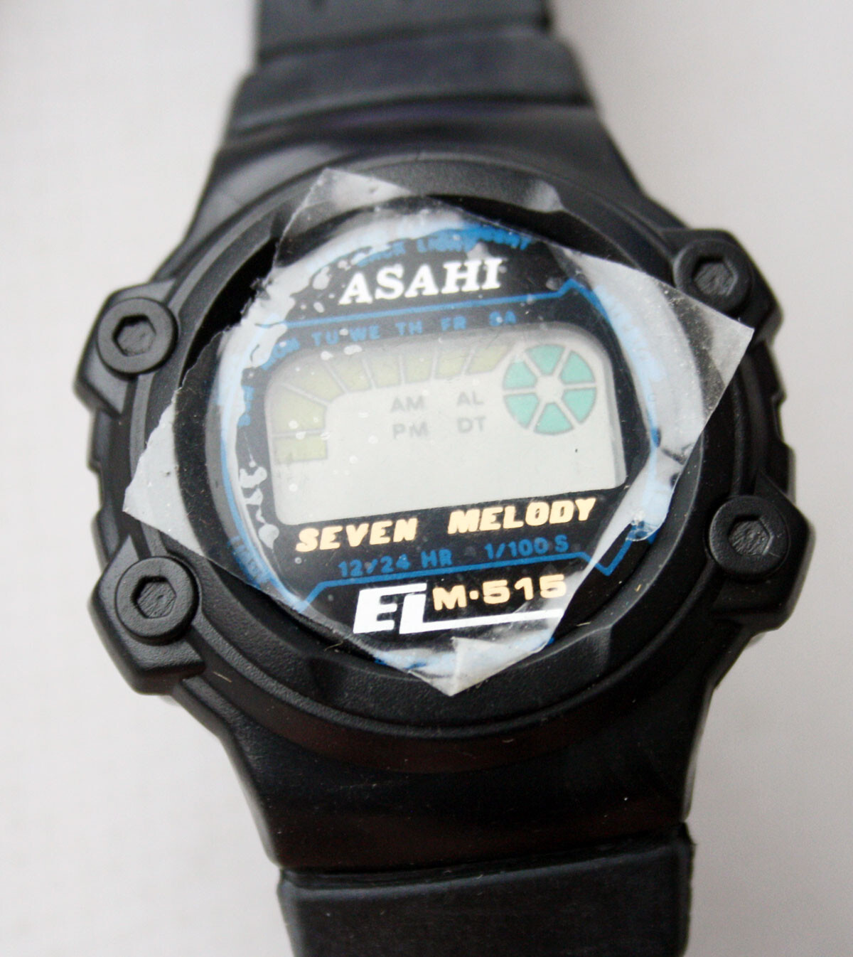 3X VINTAGE 80'S ASAHI SEVEN MELODY LCD WATCH EL M 515 UNTESTED NEW OLD ...