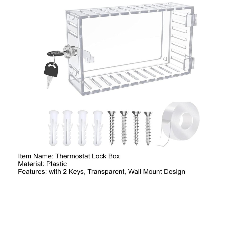 Thermostat Security Enclosure Thermostat Lock Box Mount Thermostat Lock ...