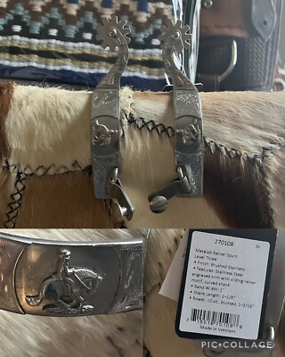 Spurs~ FG ~ Mens SS Metalab Reining Show Spur | eBay