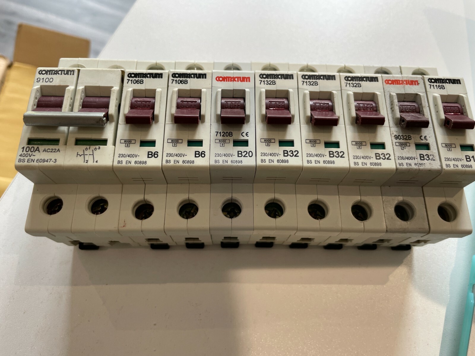 Contactum 71 series MCB BS60898 B6 B16 B20 B32 9100 MAIN SWITCH | eBay UK