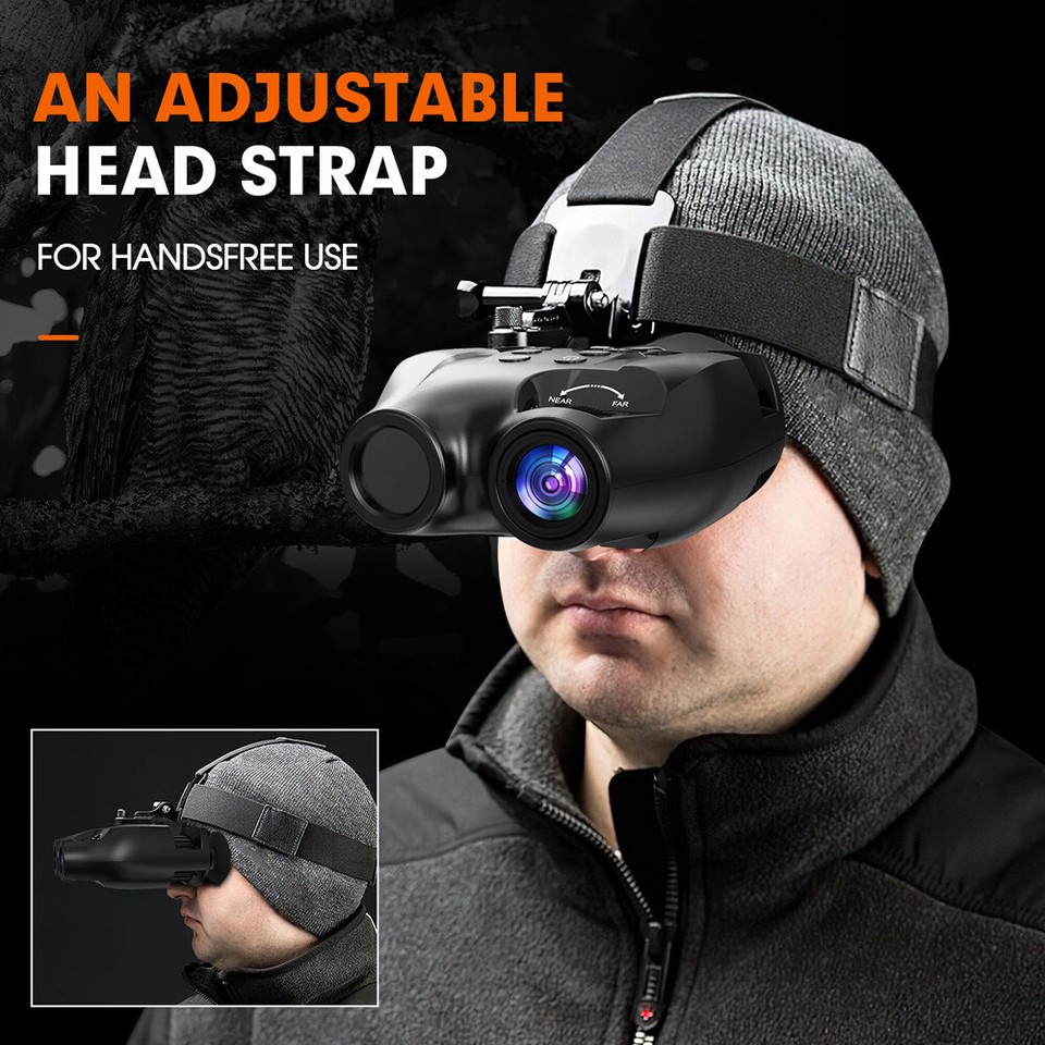 Night Vision Goggles Binoculars Digital IR Head Mounted Hunting ...