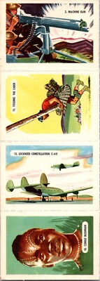 UNCUT PANNEL CARD 1945-46 Kellogg's All-Wheat MACHINE GUN CONSTELATION ...