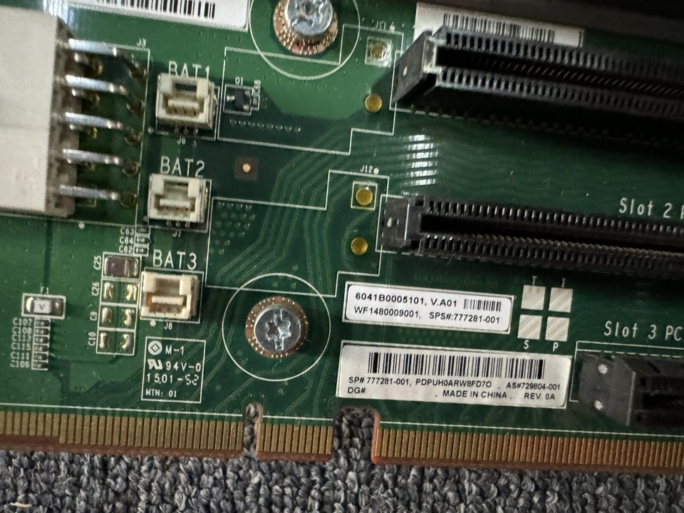HP 719072-001 729804-001 777281-001 DL380 Gen9 3-Slot PCI Riser Card no ...