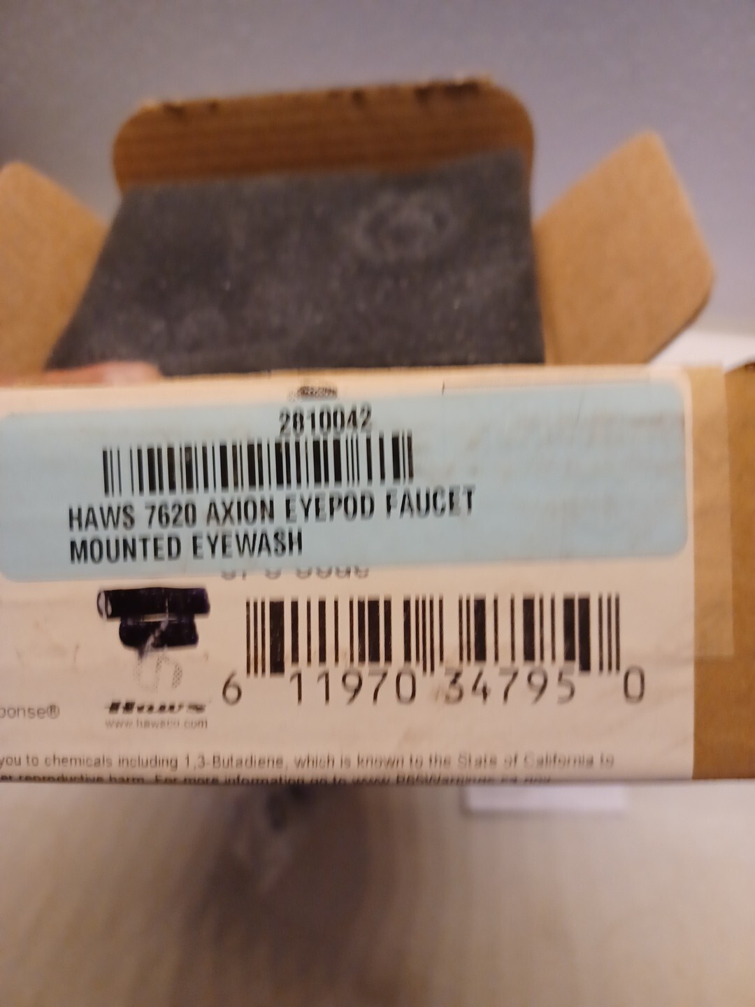 Haws 7620 Stainless Steel AXION- eyePOD- Faucet-Mounted Eye Wash for ...