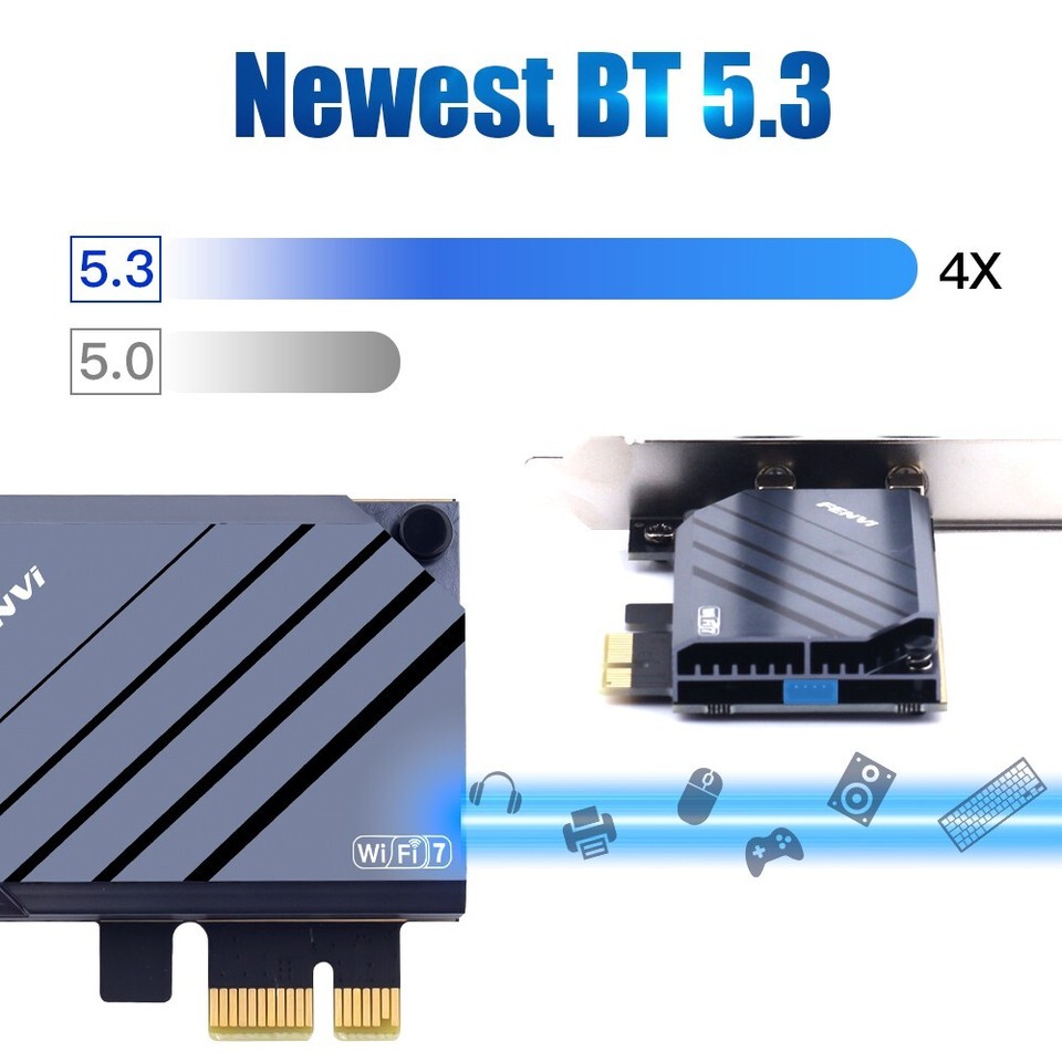 For AMD & Win 11 WiFi 7 PCIe Card QCNCM865 Tri-Band 5.8Gbps Bluetooth5 ...