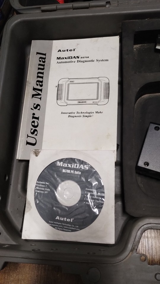 AUTEL MaxiDAS DS708 Diagnostic Scanner Carrying Case and Adapters Only ...