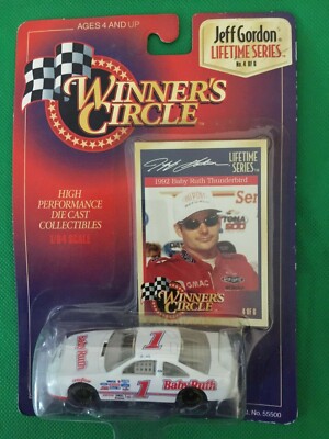 1997 Winners Circle 1:64 NASCAR Jeff Gordon Baby Ruth Ford Thunderbird ...