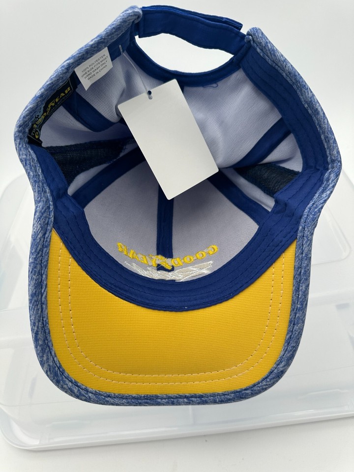 Vintage Blue Goodyear Racing Hat Cap Strap Back Adjustable Blue New ...