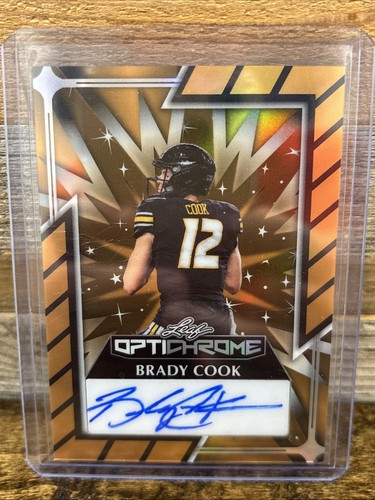 🔥 🔥 BRADY COOK 2025 Leaf GOLD OPTICHROME BLUE Auto 1/1 🔥 🔥 | eBay