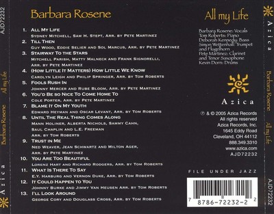BARBARA ROSENE - ALL MY LIFE NEW CD 787867223222| eBay
