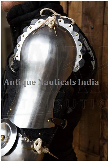 Medieval Splint Spaulders Armour Set of one steel Larp Reenactment | eBay
