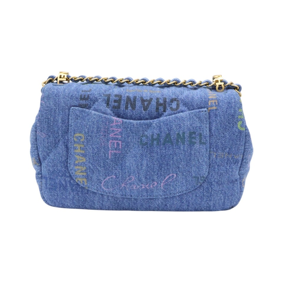 CHANEL Coco Mark Shoulder Bag Denim Blue AS3134 | eBay