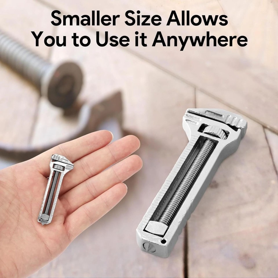 3PCS Alloy Multi-Tool Wrench Set Adjustable with Nail Puller and ...