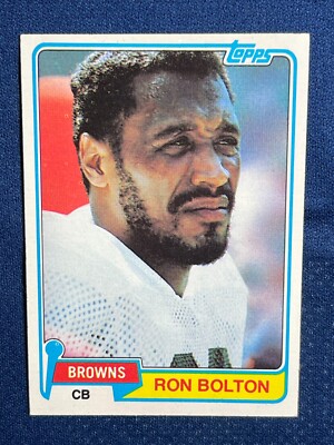 1981 TOPPS #221 RON BOLTON (CLEVELAND BROWNS) FOOTBALL CARD | eBay