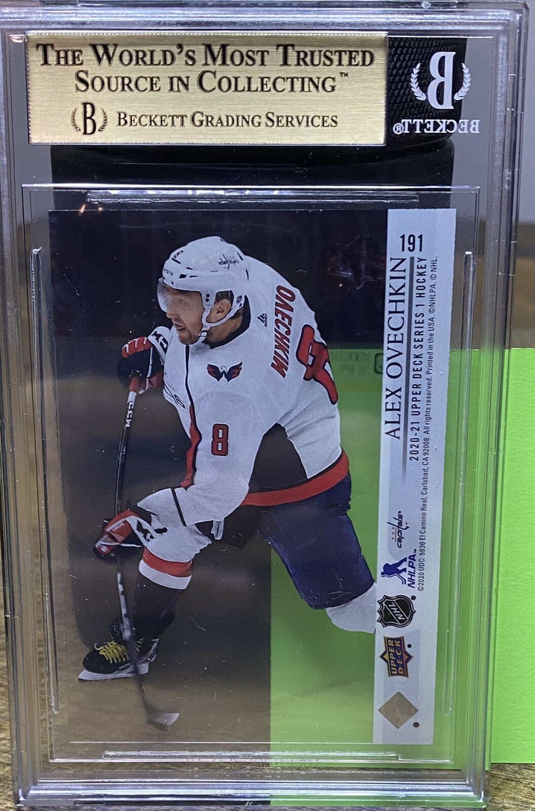 2020-21 Upper Deck Clear Cut Parallel #191 Alex Ovechkin BGS 9.5 Gem ...