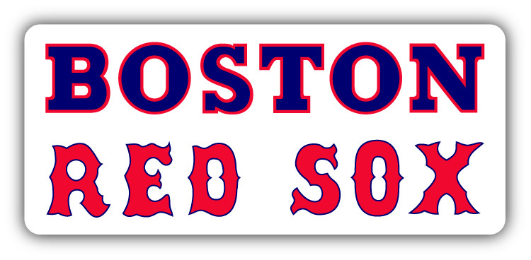 Boston Red Sox MLB Baseball Slogan Logo Car Bumper Sticker - 9'', 12 ...