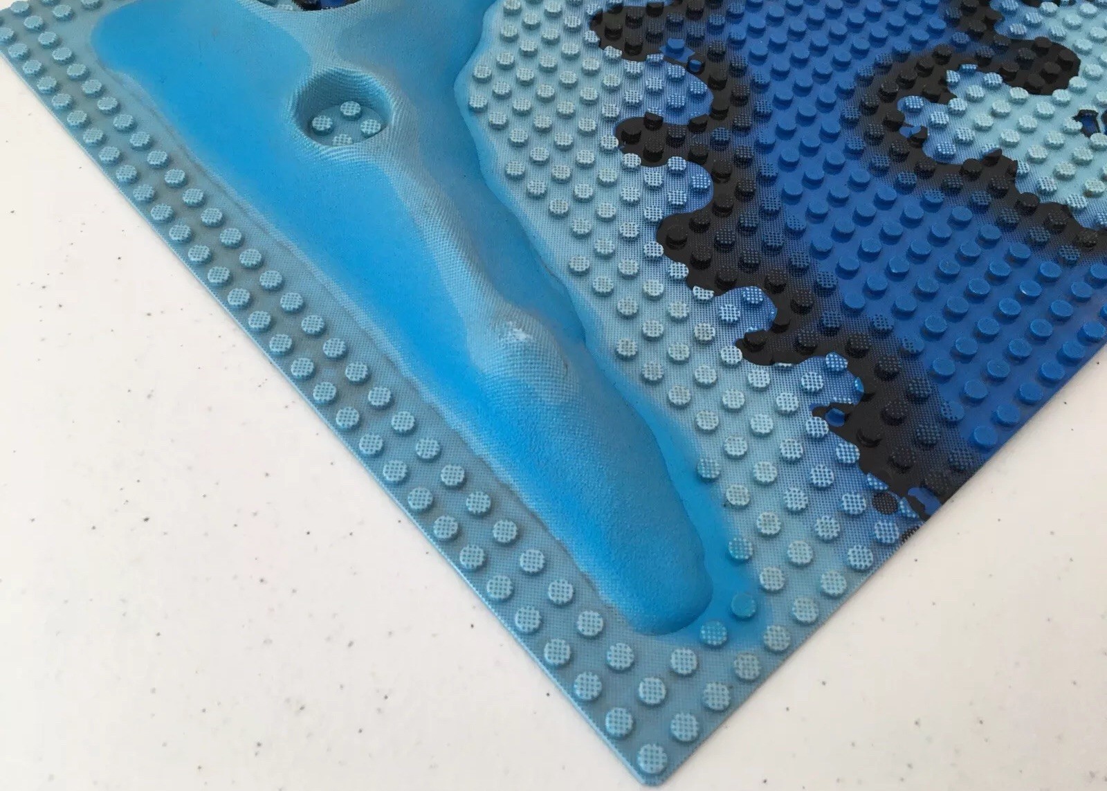 LEGO Raised Baseplate 32 x 32 Crater Plate & Underwater Pattern ...