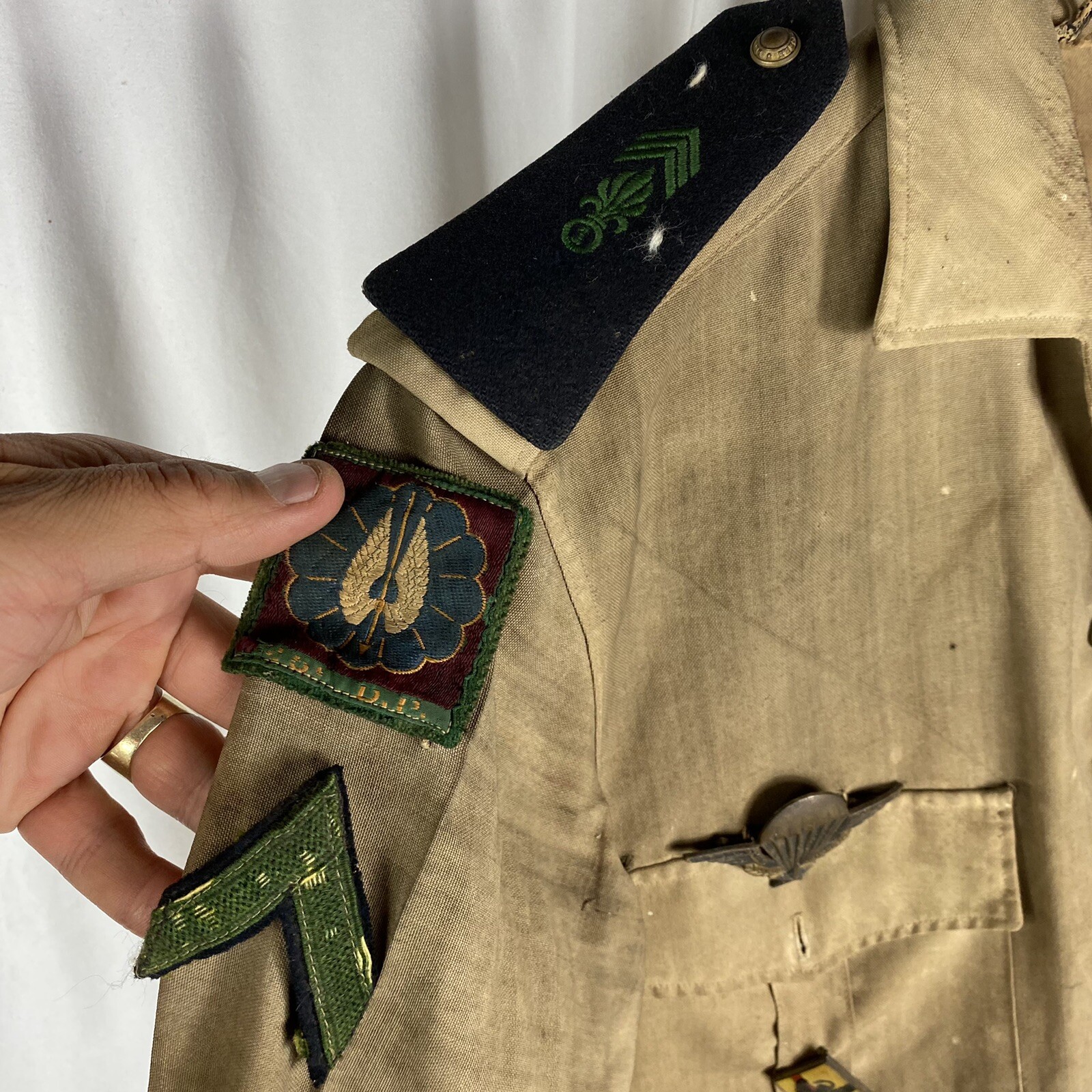 Org Indochina 1st FFL French Foreign Legion Para Shirt Patched numbered ...