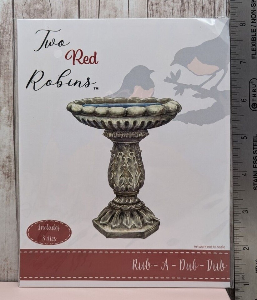 Two Red Robins Metal Die Vintage Farm Lantern Ivy Nest Hay Old Truck ...