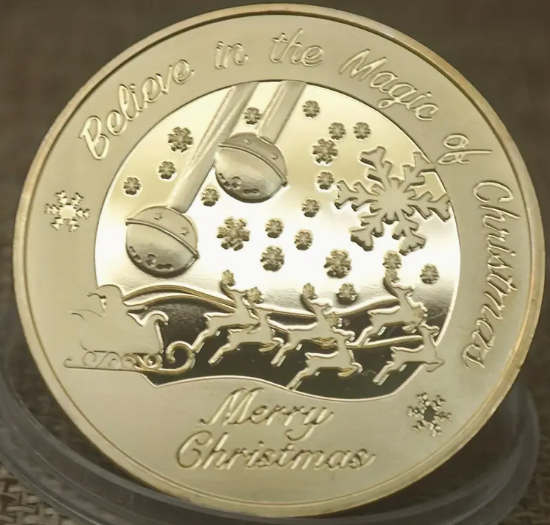 Santa Claus Christmas Wishing Coin | eBay
