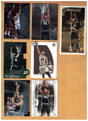 TIM DUNCAN 1997-98 BOWMAN'S BEST & STADIUM CLUB Basketball ROOKIE CARDS ...