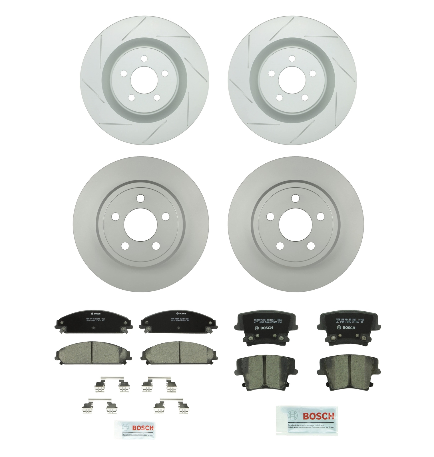 Bosch Front 360mm & Rear 320mm Brake Kit Disc Rotors Ceramic Pads For ...