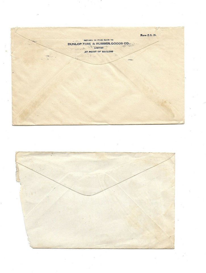Vintage 1920's Dunlop & Michelin Tire Advertising Cover Envelopes | eBay