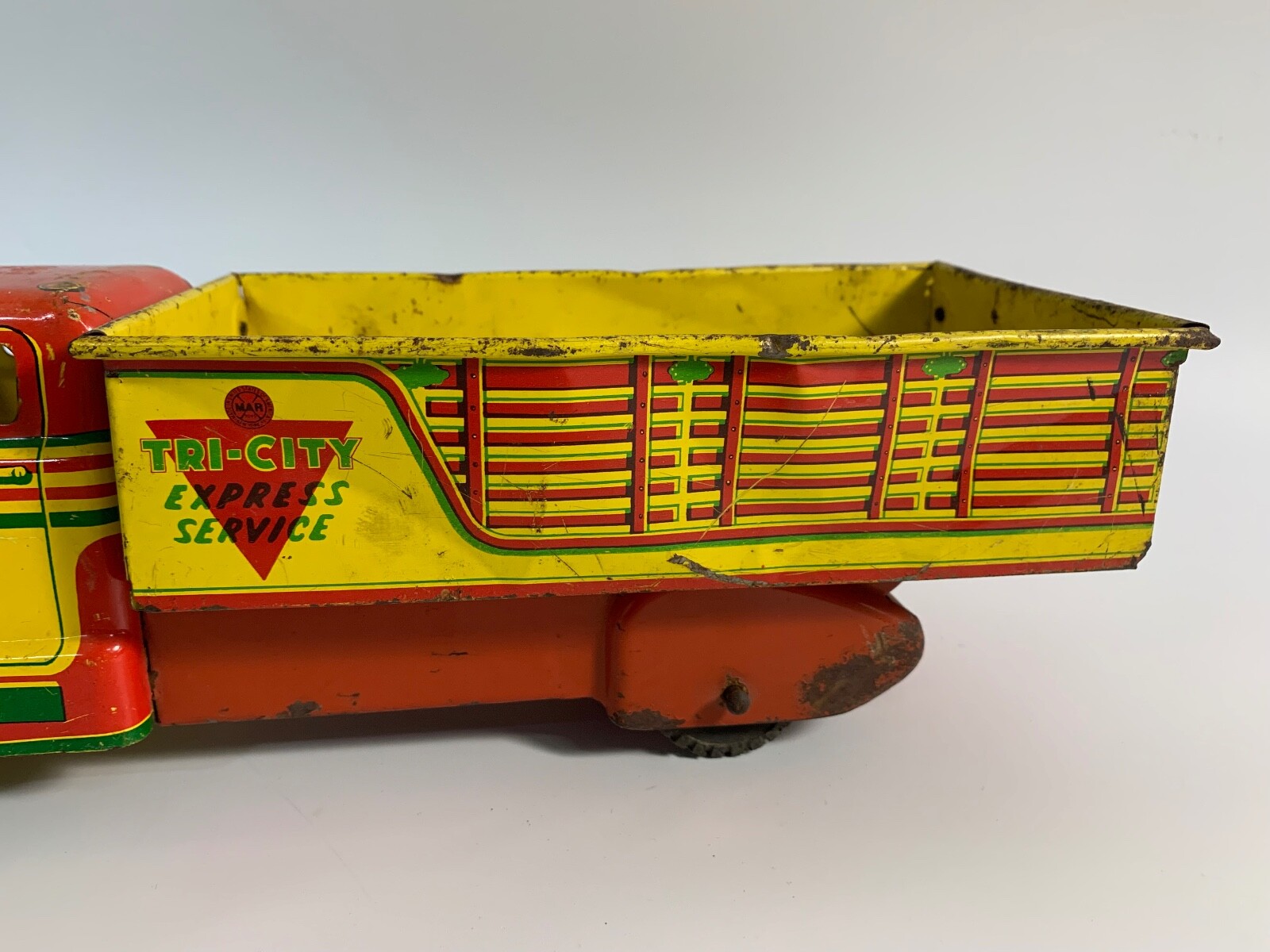 Vintage MARX Tri-City Express Service Tin Litho PRESSED STEEL Truck Toy ...